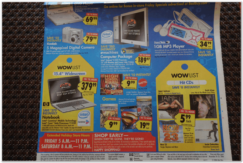 Video game catalog, circular, and newspaper ads from 2006