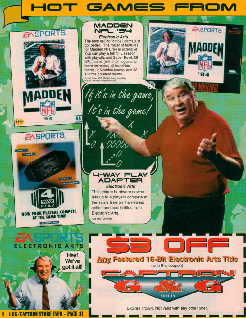 Video game catalog, circular, and newspaper ads from 1993