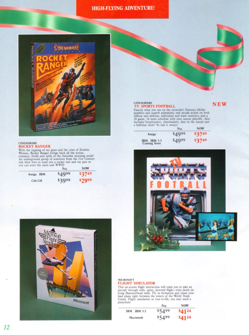 Video game catalog, circular, and newspaper ads from 1988