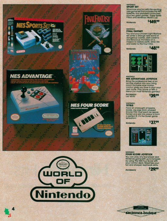 Video game catalog, circular, and newspaper ads from 1990