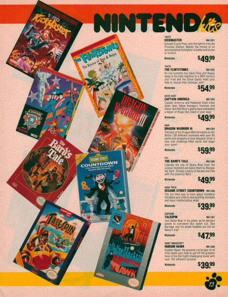 1992: The Video Game Catalog and Circular Ad Archive | SpriteCell