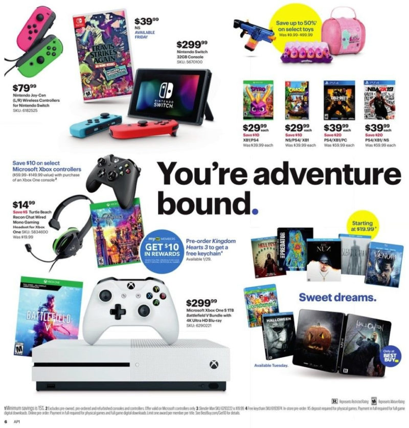 Video game catalog, circular, and newspaper ads from 2019