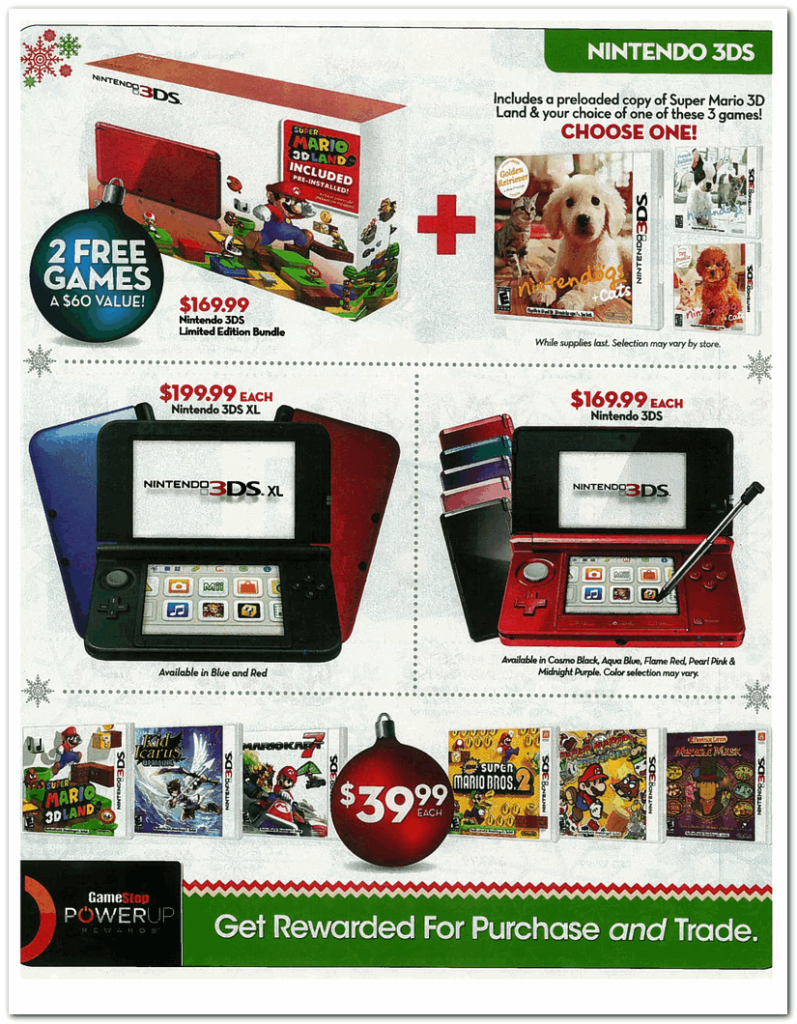 Video game catalog, circular, and newspaper ads from 2012