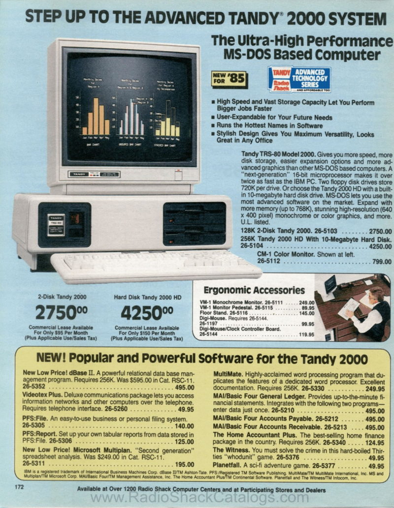 Video game catalog, circular, and newspaper ads from 1985