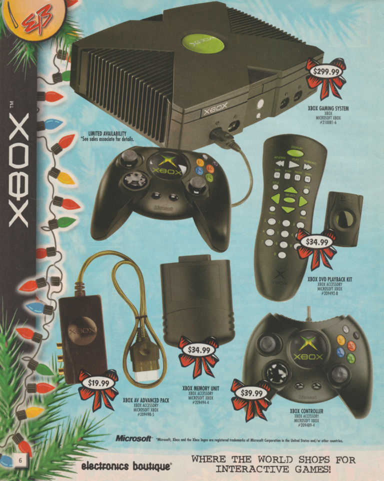 Video game catalog, circular, and newspaper ads from 2001