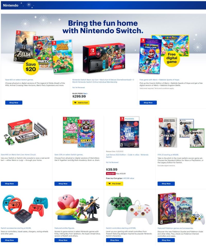 Video game catalog, circular, and newspaper ads from 2022