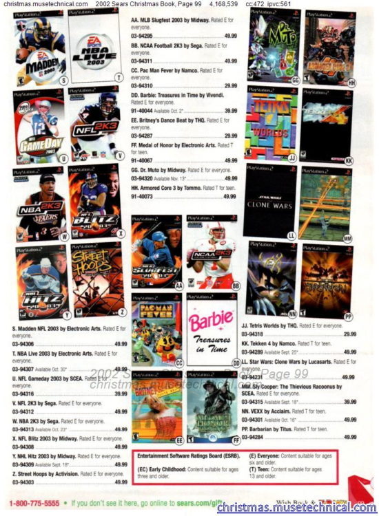 Video game catalog, circular, and newspaper ads from 2002