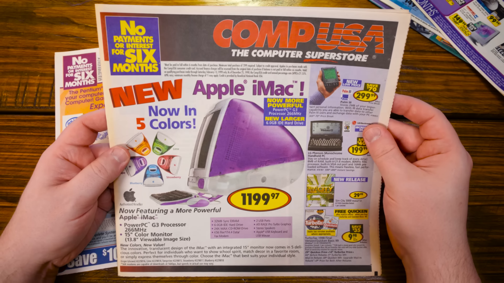 Video game catalog, circular, and newspaper ads from 1999