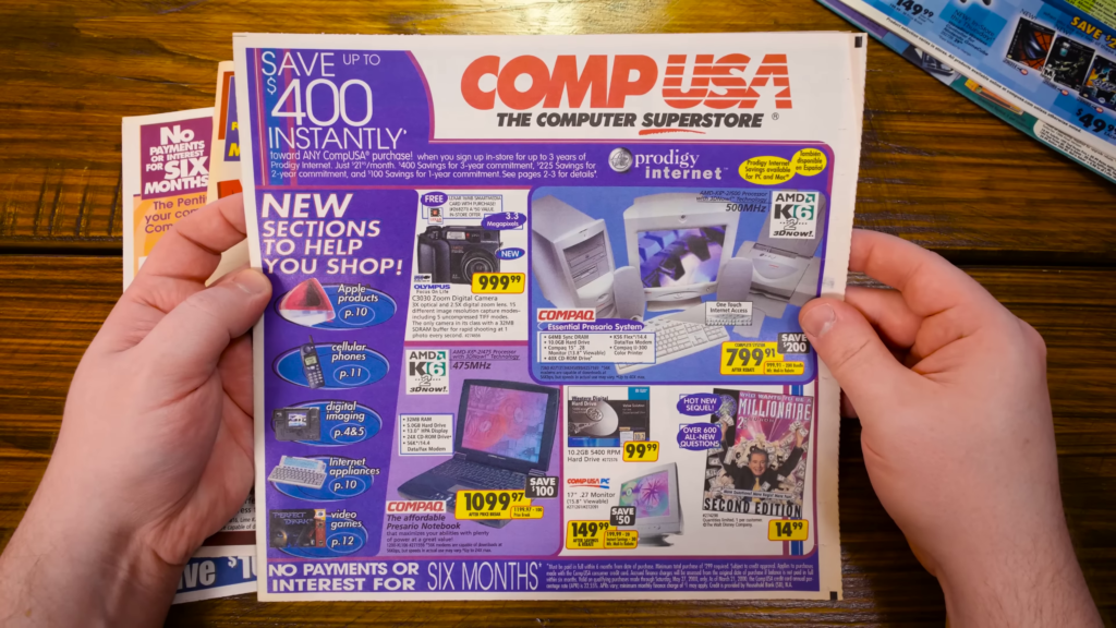 Video game catalog, circular, and newspaper ads from 2000