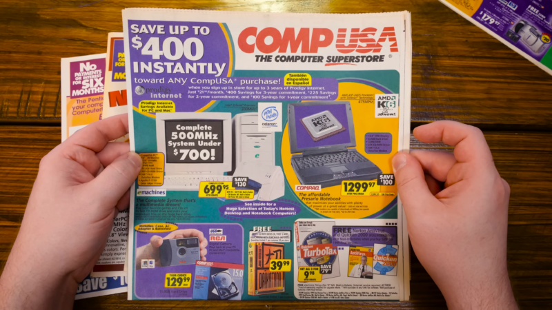 Video game catalog, circular, and newspaper ads from 2000