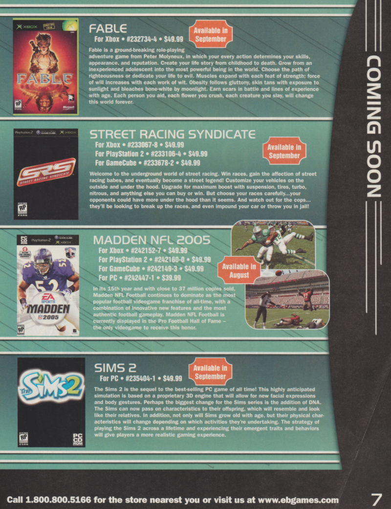 Video game catalog, circular, and newspaper ads from 2004