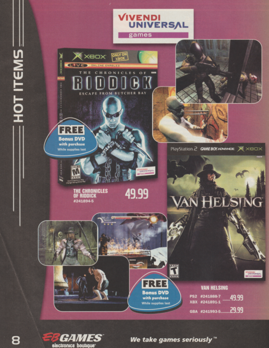 Video game catalog, circular, and newspaper ads from 2004
